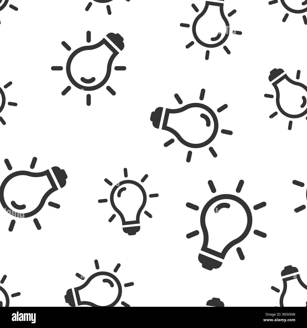 Light bulb icon seamless pattern background. Lightbulb vector ...