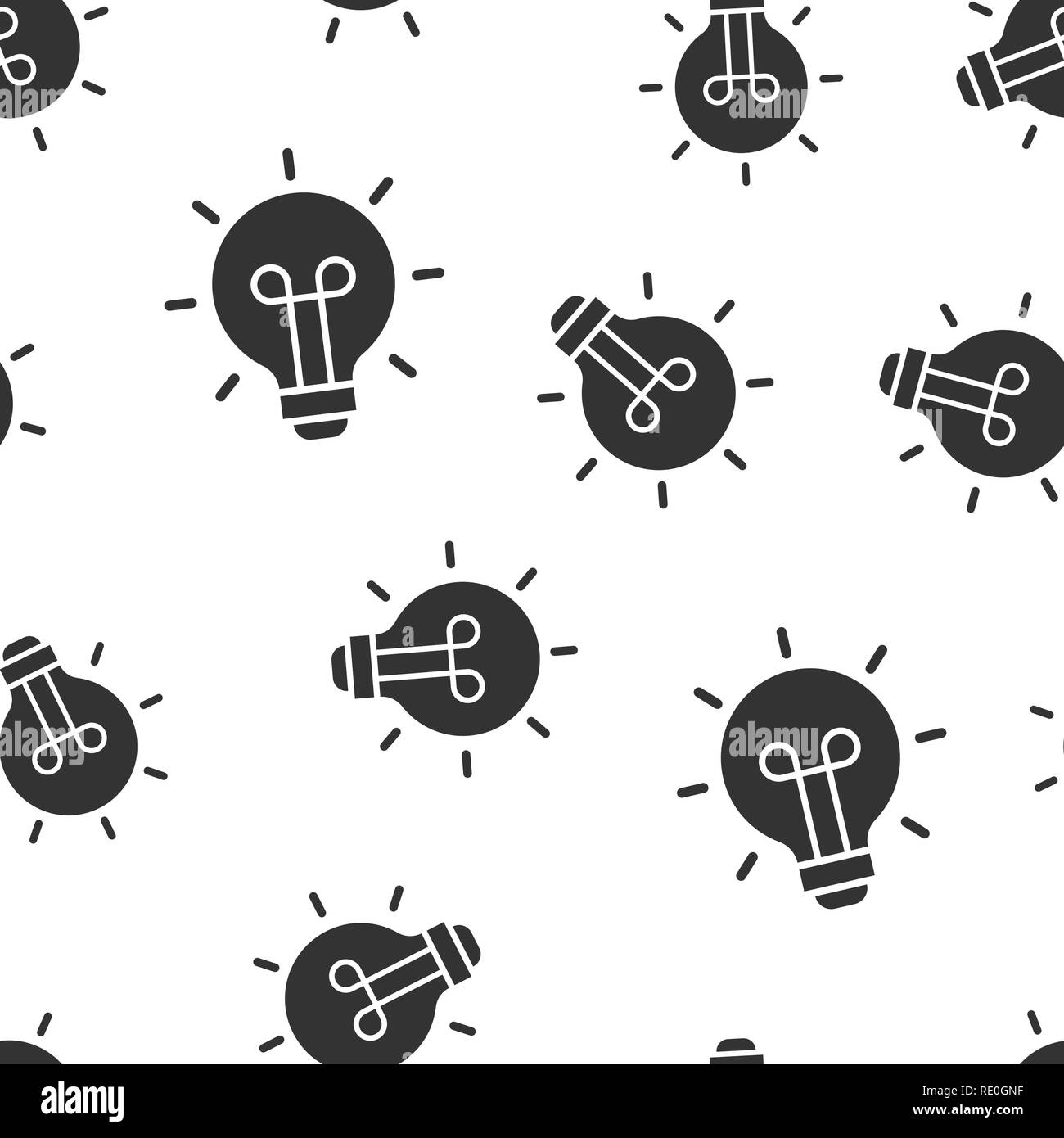 Light bulb icon seamless pattern background. Lightbulb vector ...