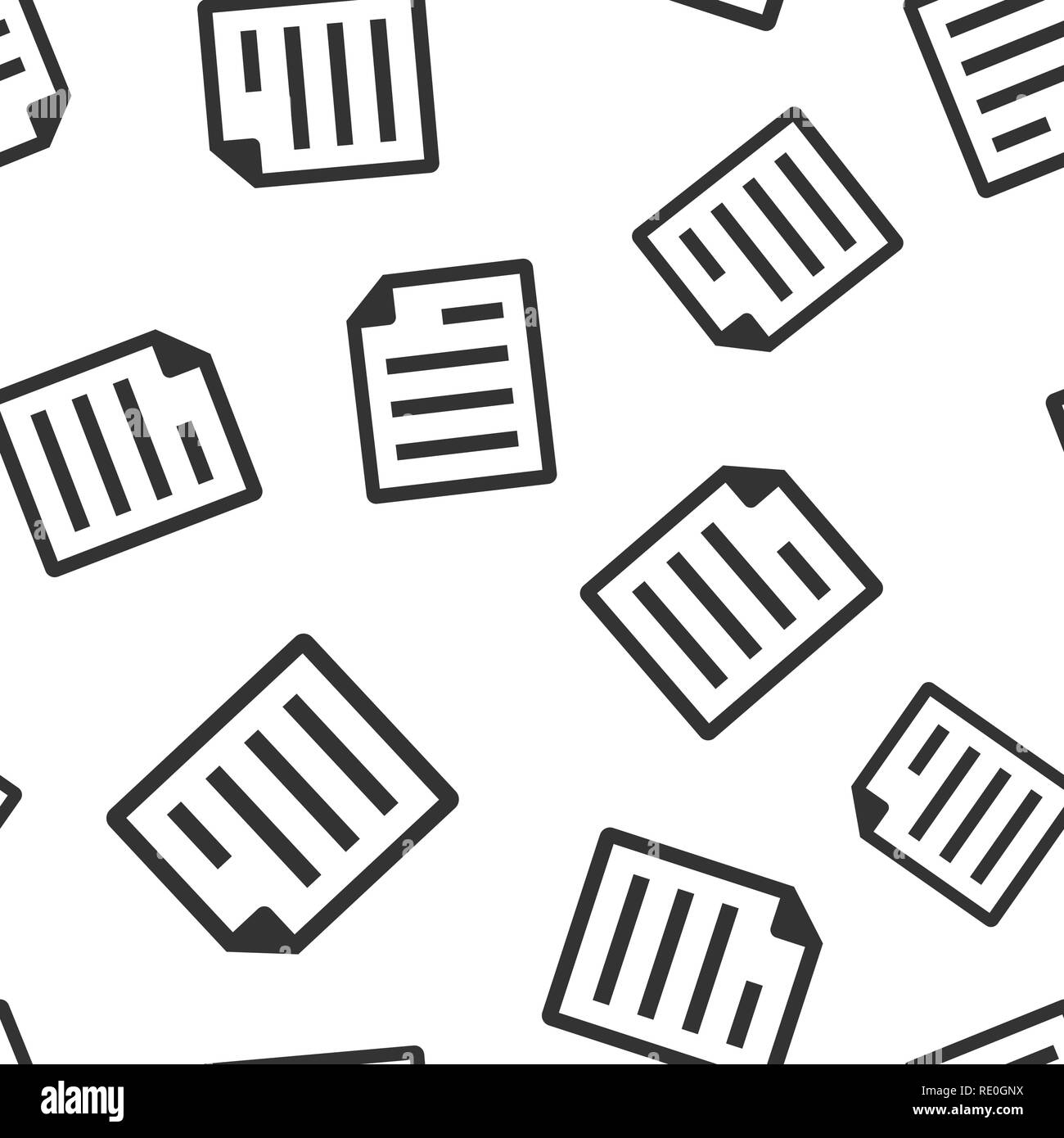 Document note icon seamless pattern background. Paper sheet vector ...
