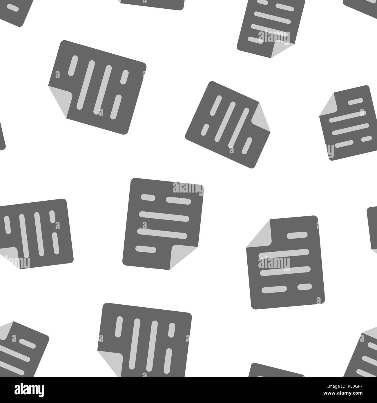 Document note icon seamless pattern background. Paper sheet vector ...