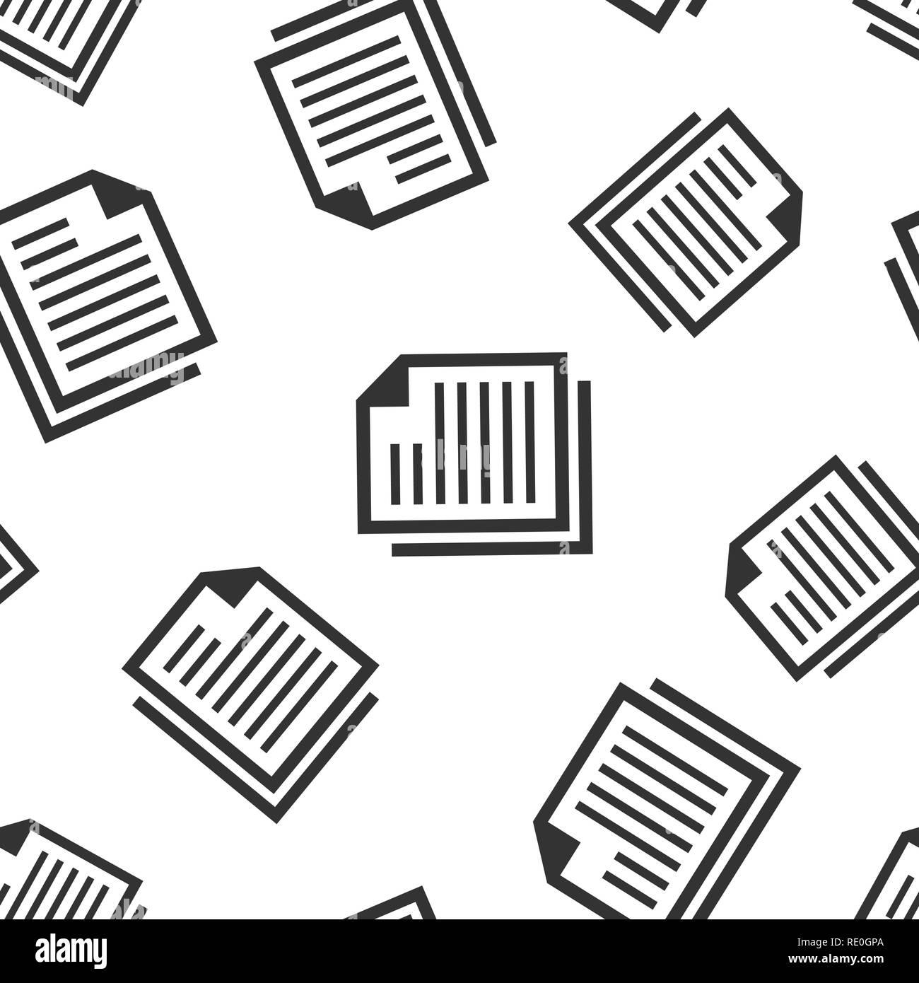 Document note icon seamless pattern background. Paper sheet vector ...