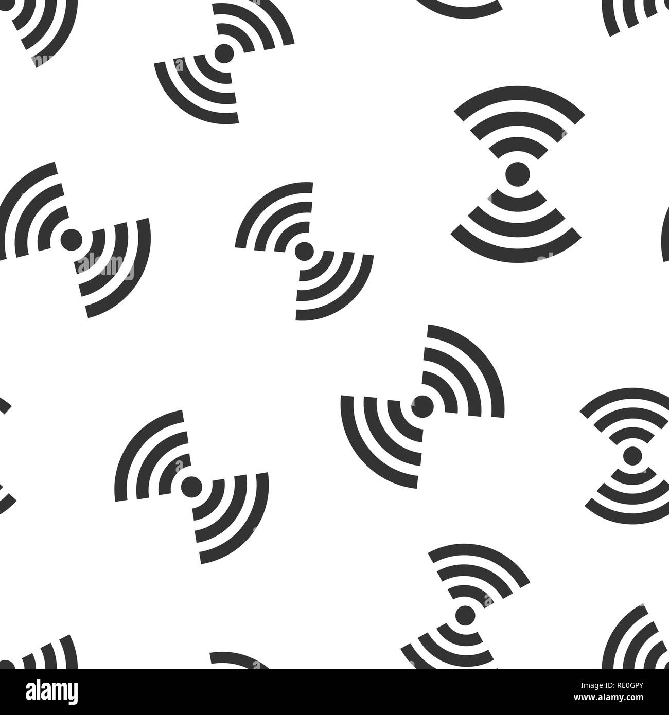 Wifi internet sign icon seamless pattern background. Wi-fi wireless ...