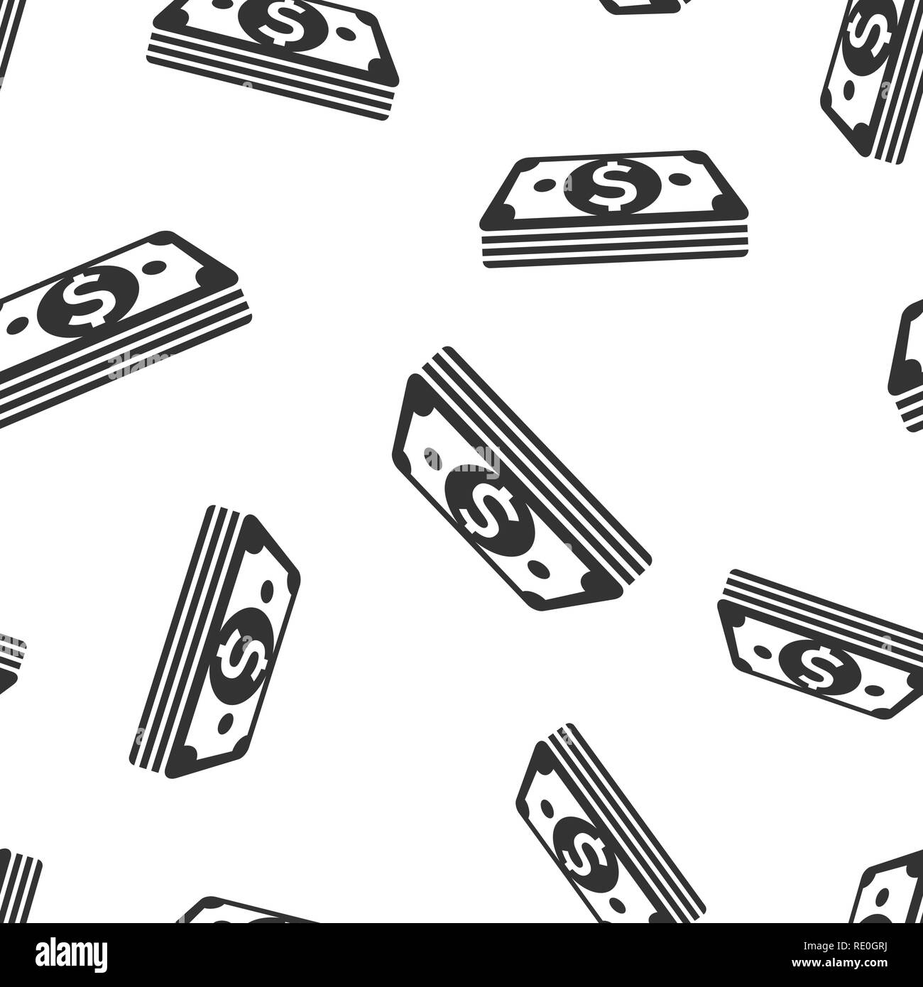 Dollar currency banknote icon seamless pattern background. Dollar cash ...