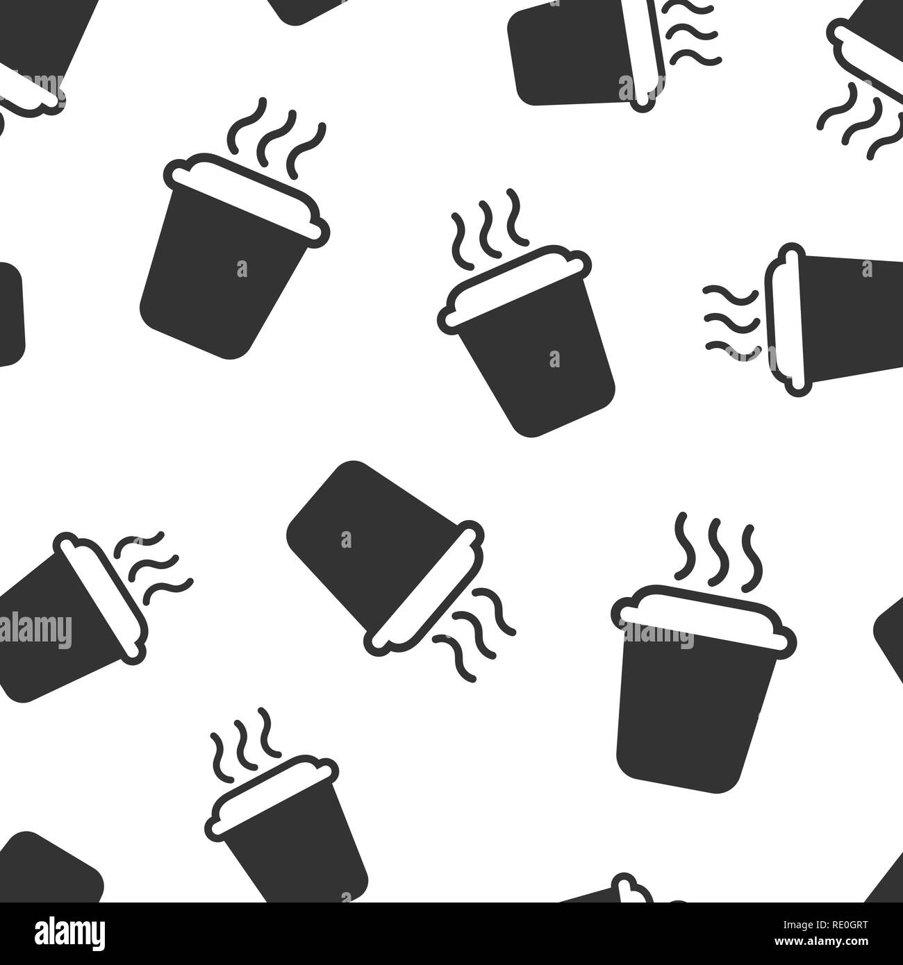 Coffee, tea cup icon seamless pattern background. Coffee mug vector ...