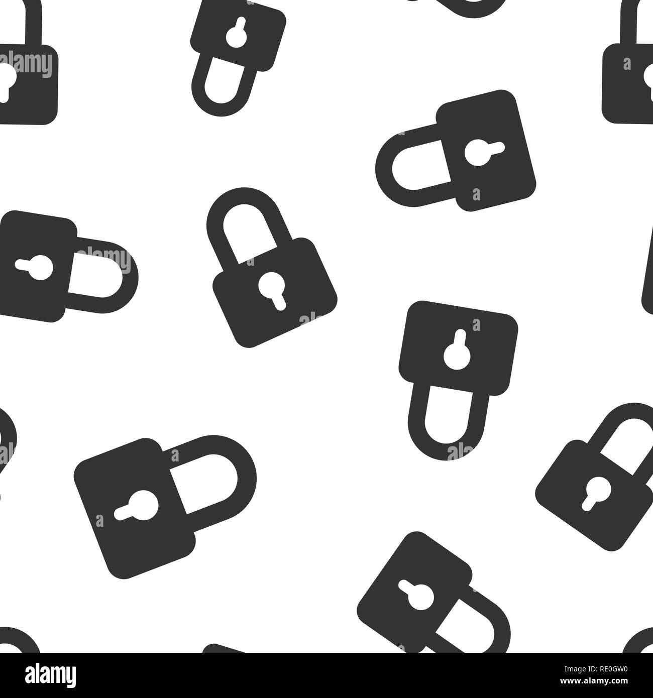 Padlock icon seamless pattern background. Business concept vector ...