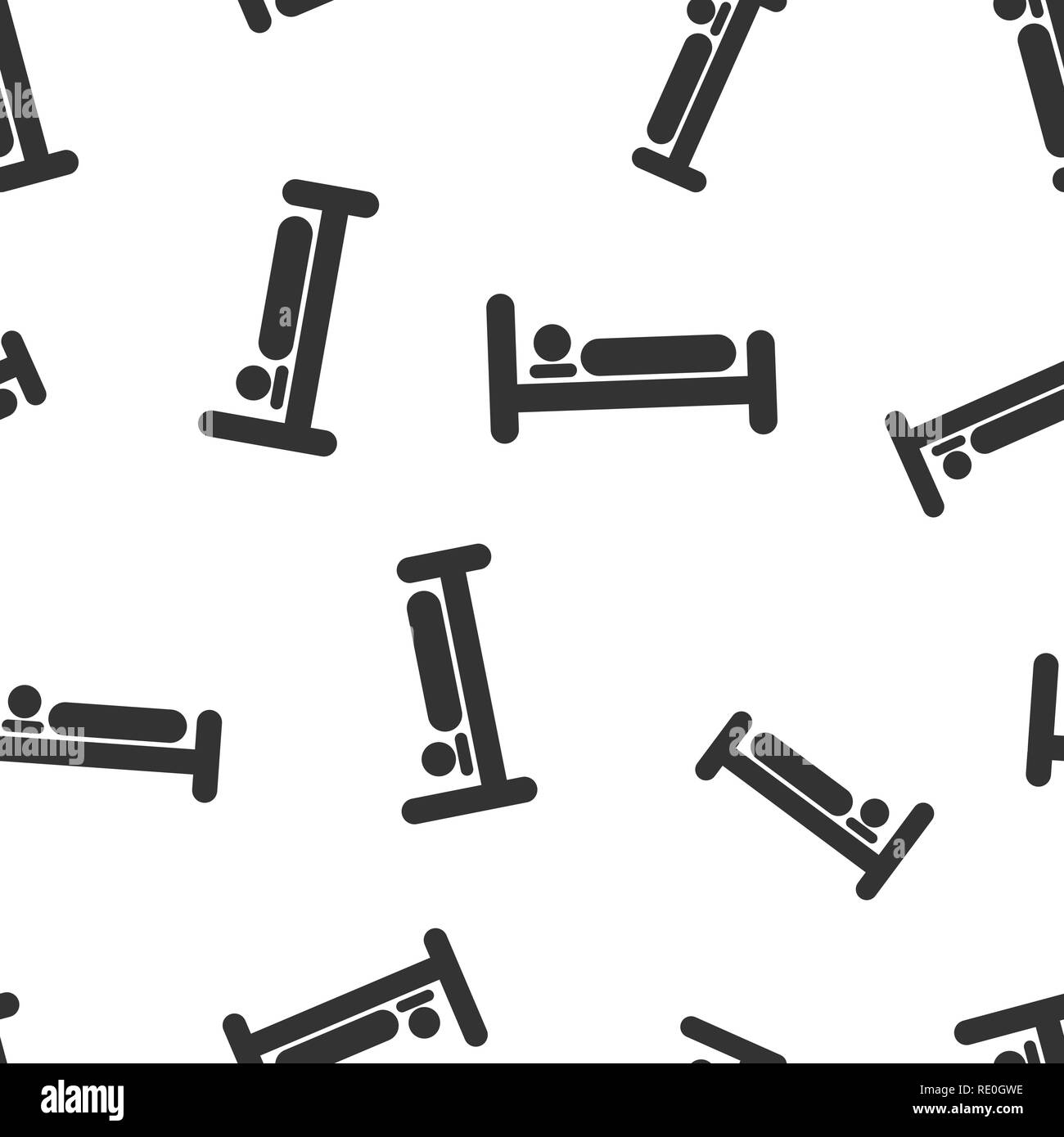 Bed icon seamless pattern background. Sleep bedroom vector illustration ...