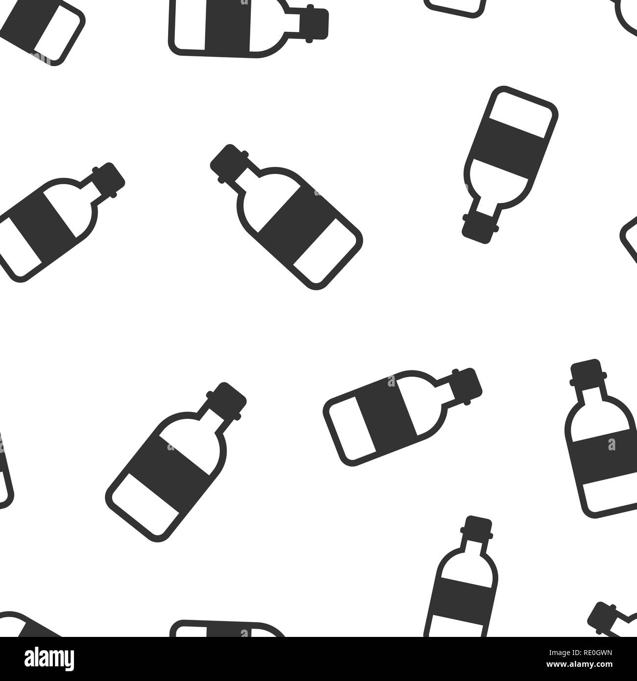 Water bottle icon seamless pattern background. Plastic soda bottle ...
