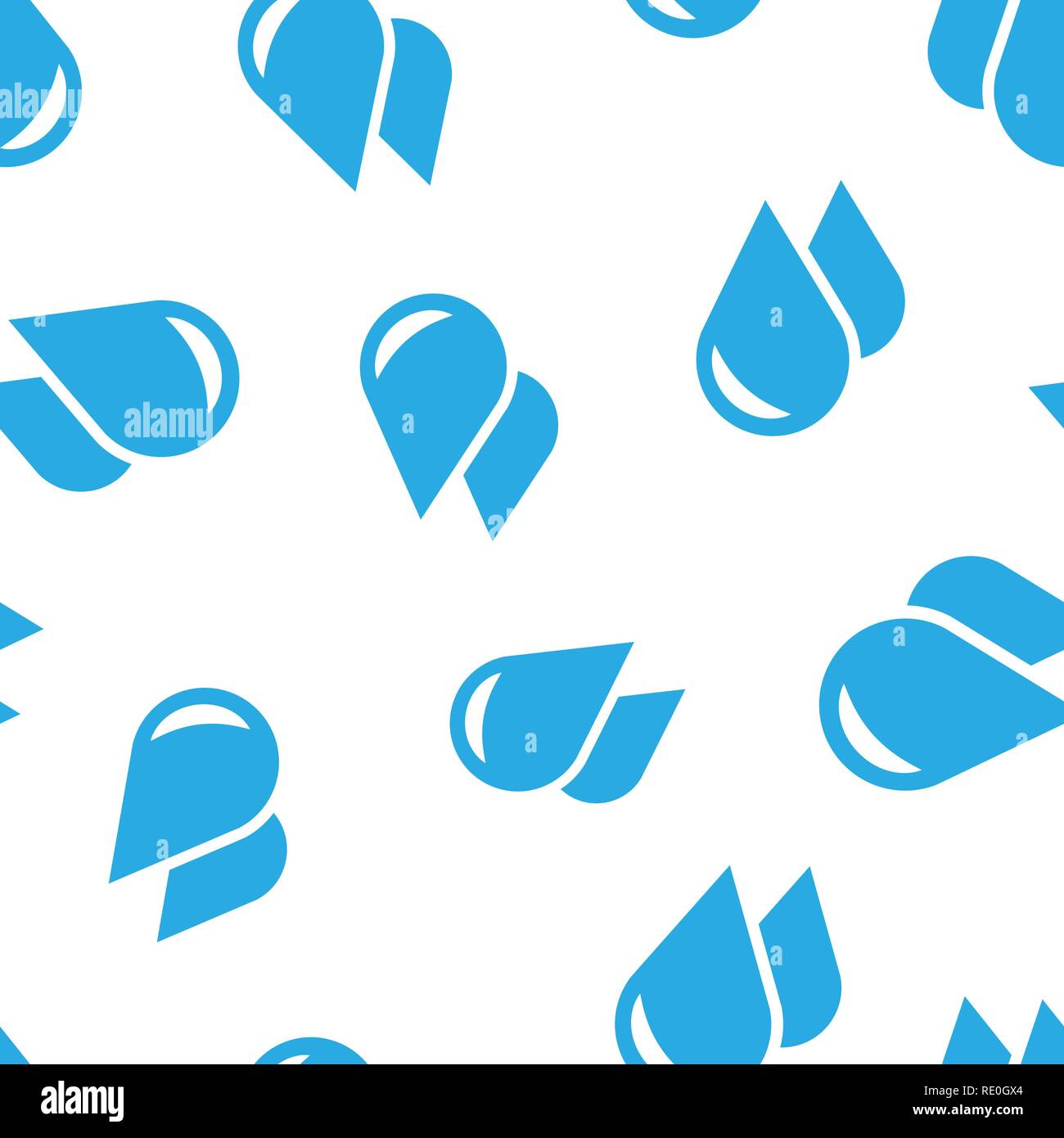 Water drop icon seamless pattern background. Raindrop vector ...