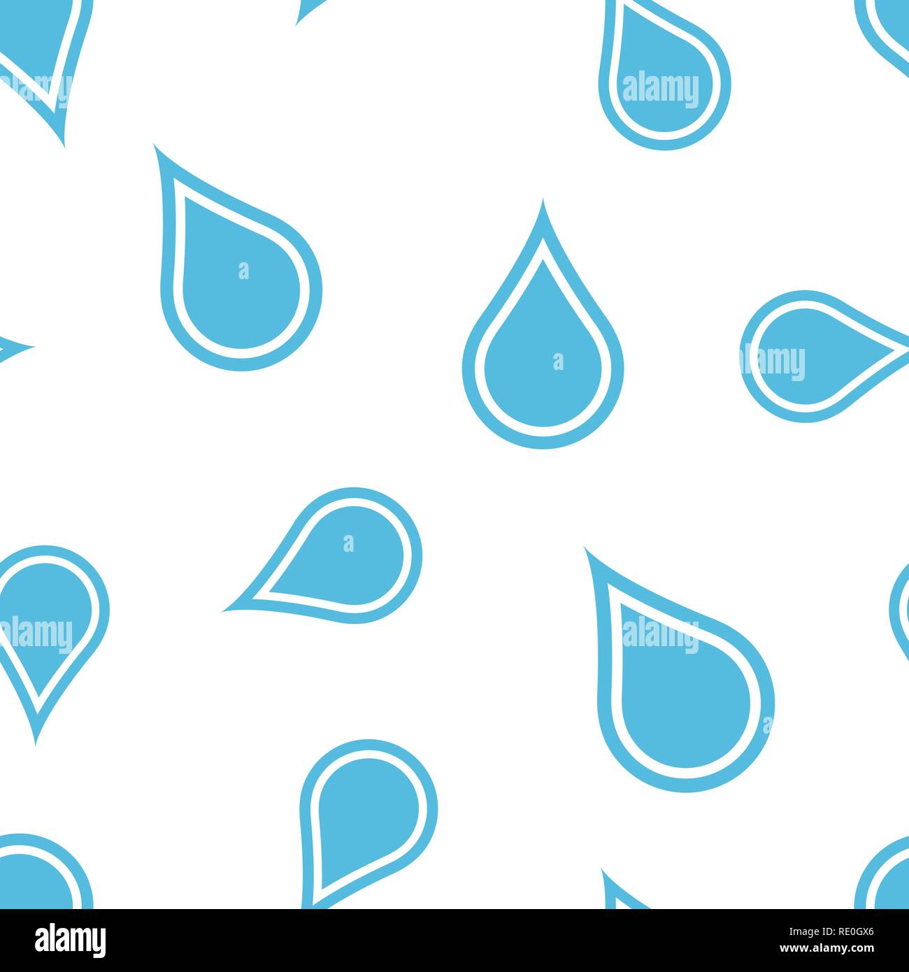 Water drop icon seamless pattern background. Raindrop vector ...