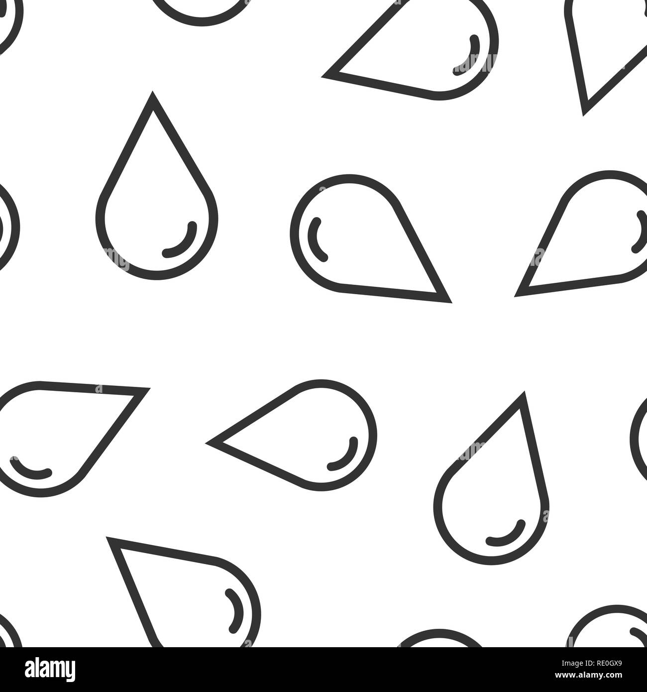 Water drop icon seamless pattern background. Raindrop vector ...