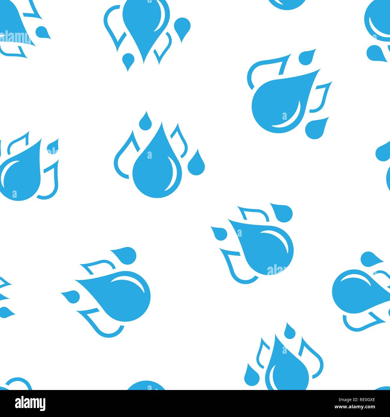 Water drop icon seamless pattern background. Raindrop vector ...