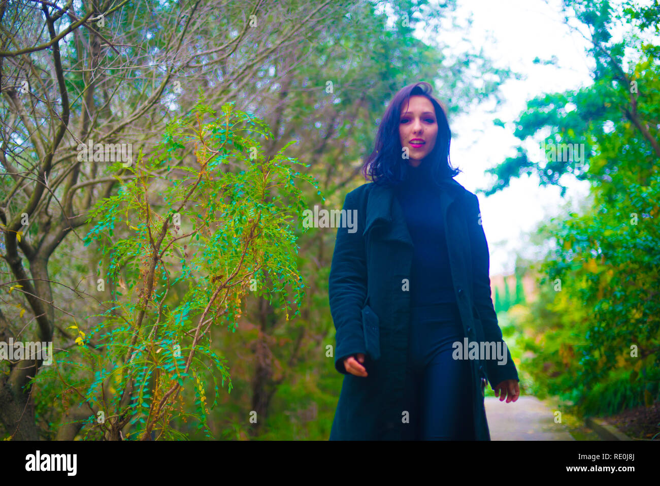 Latin female model poses for pictures in Barcelona, Spain. Barcelona's ...