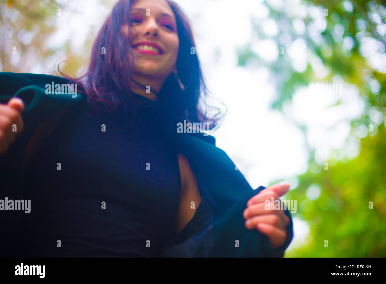 Latin female model poses for pictures in Barcelona, Spain. Barcelona's ...