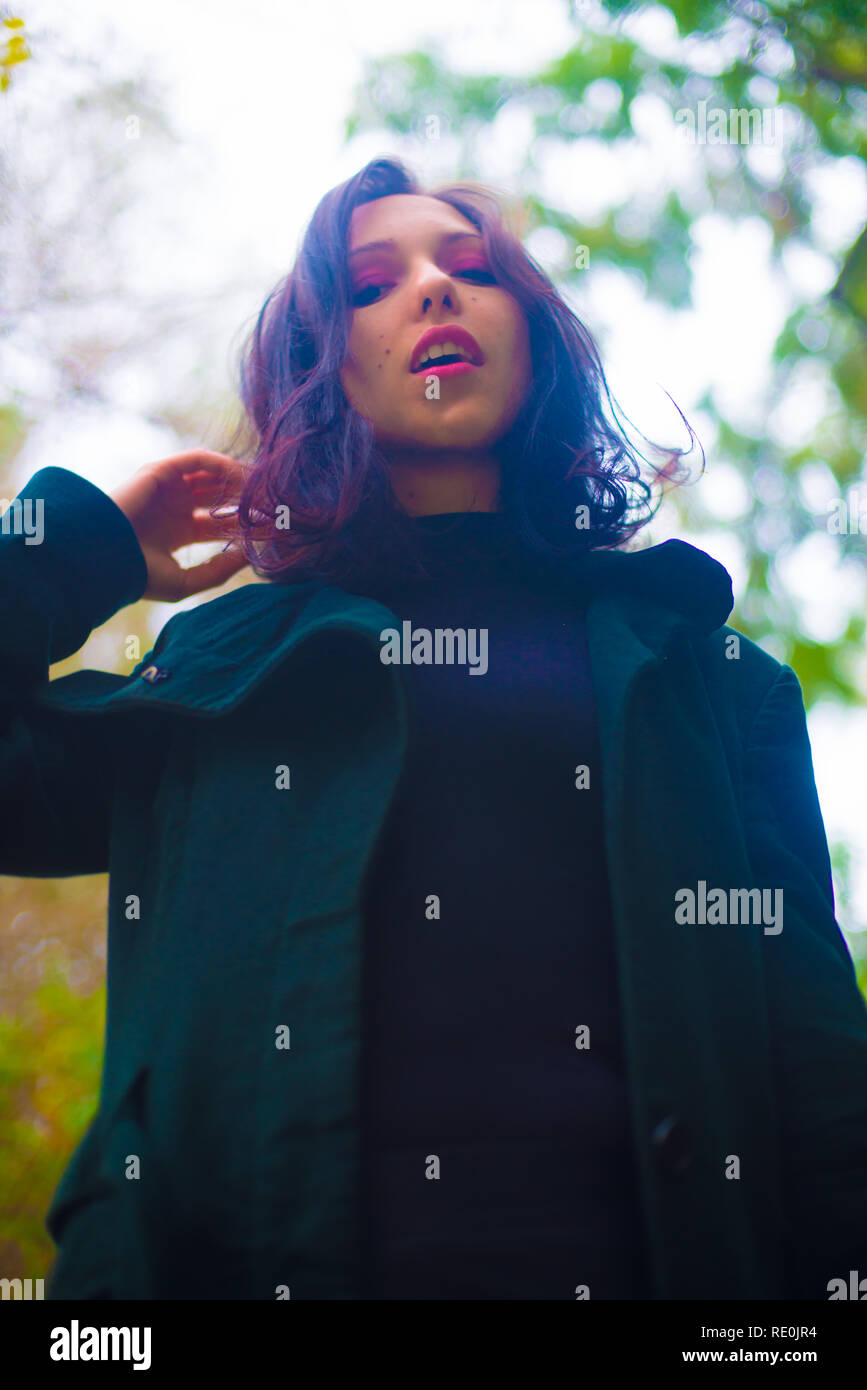 Latin female model poses for pictures in Barcelona, Spain. Barcelona's ...