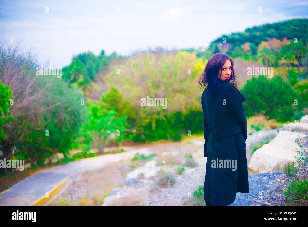 Latin female model poses for pictures in Barcelona, Spain. Barcelona's ...