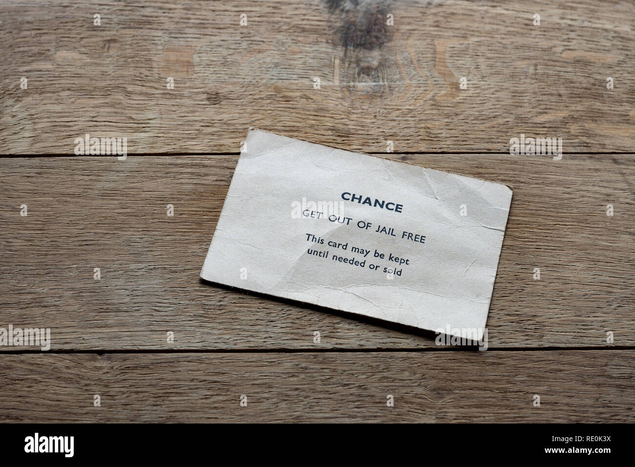 Get out of jail free card Stock Photo - Alamy