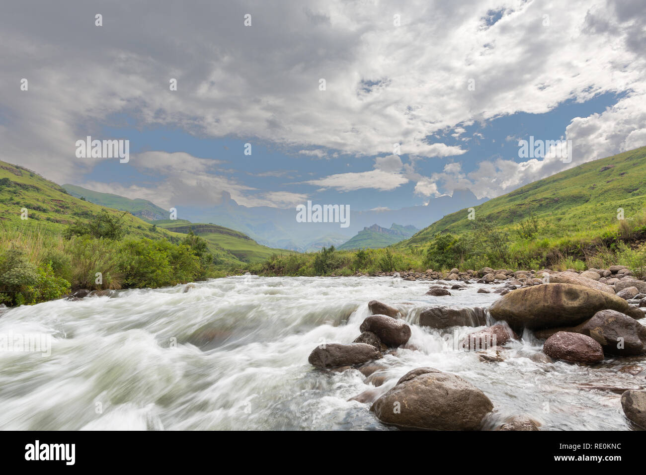 Fast flowing river Stock Photo - Alamy