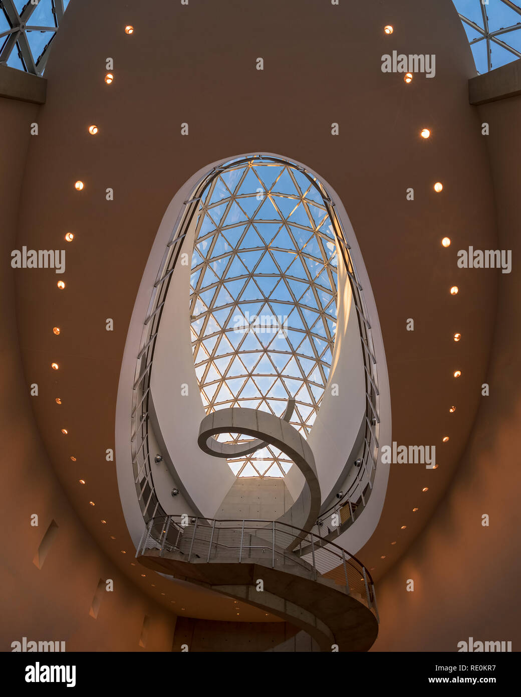 Spiral staircase titled the Enigma inside the Salvador Dali Museum in ...