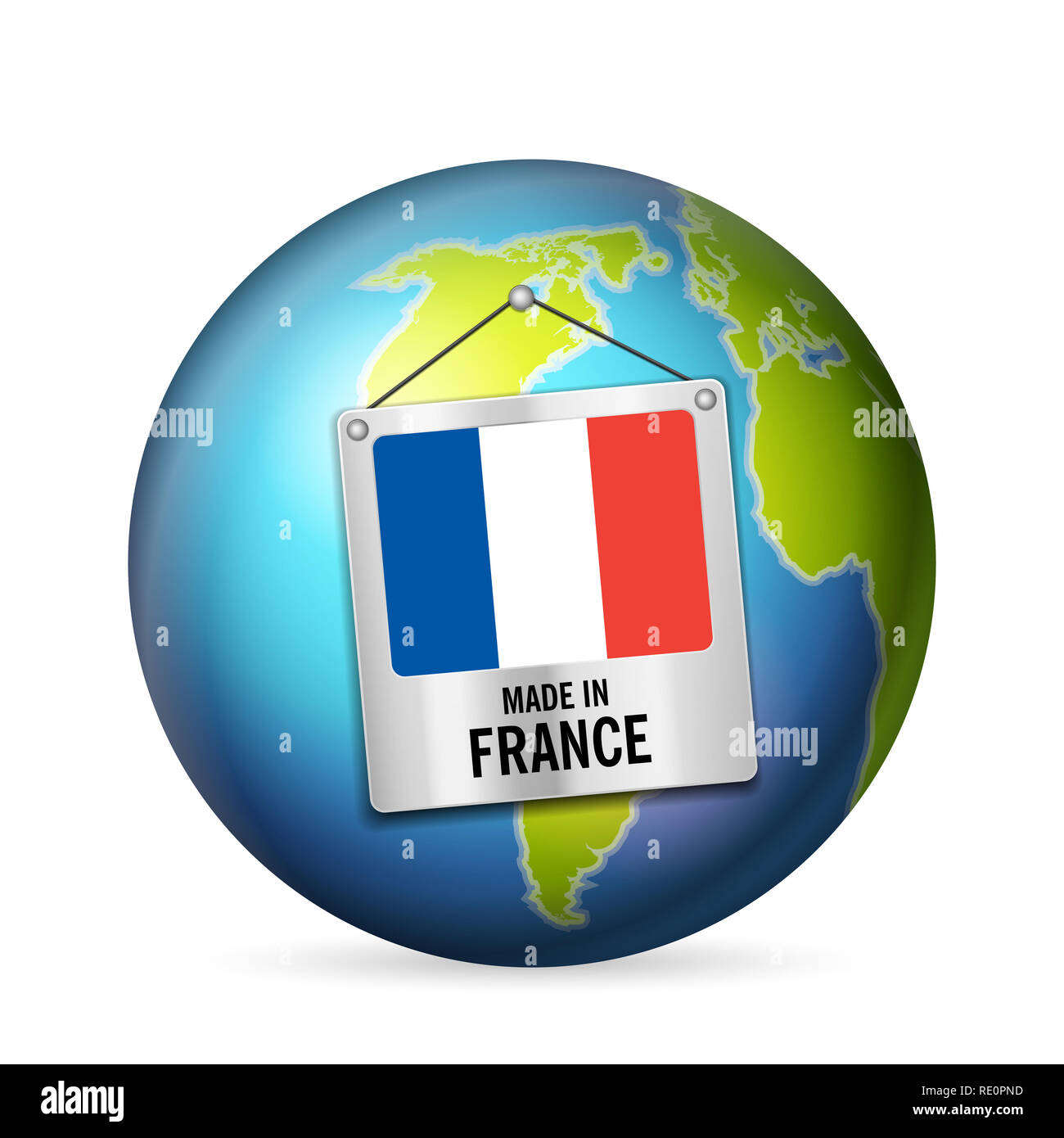 Sign made in France on a white background Stock Photo - Alamy