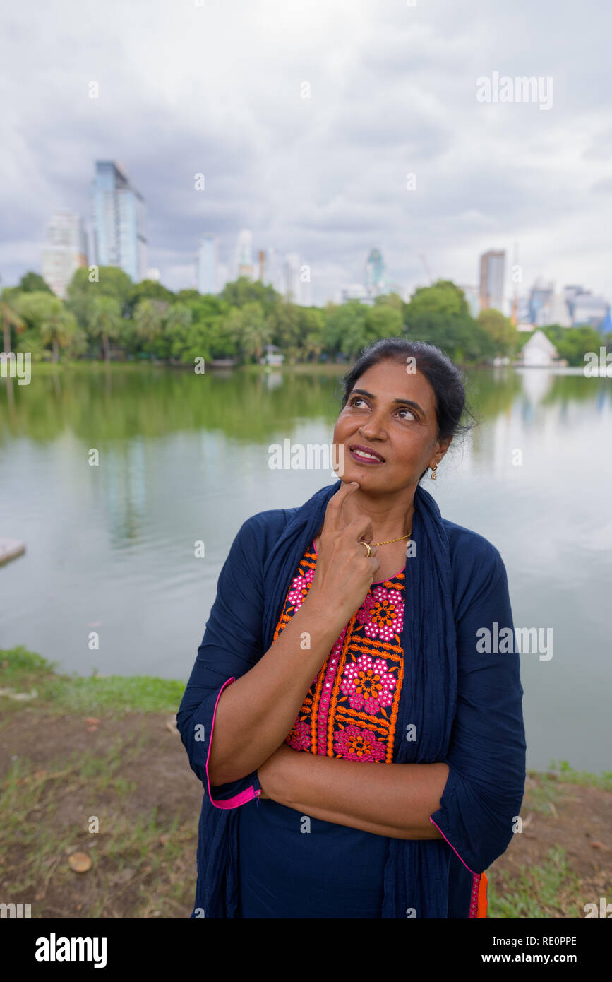 Indian woman thinking hi-res stock photography and images - Alamy