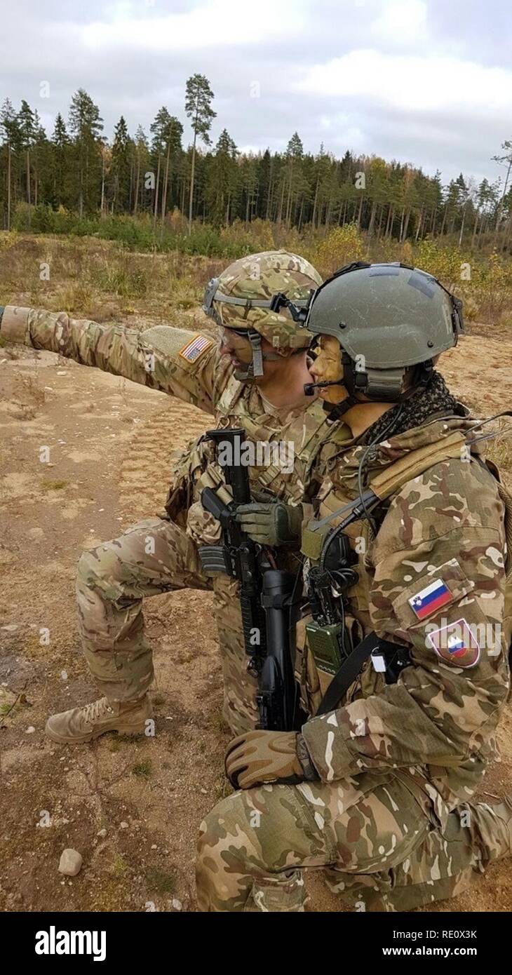 U.S. Army 2nd Lt. Connor Cabrey, fire support officer assigned to ...