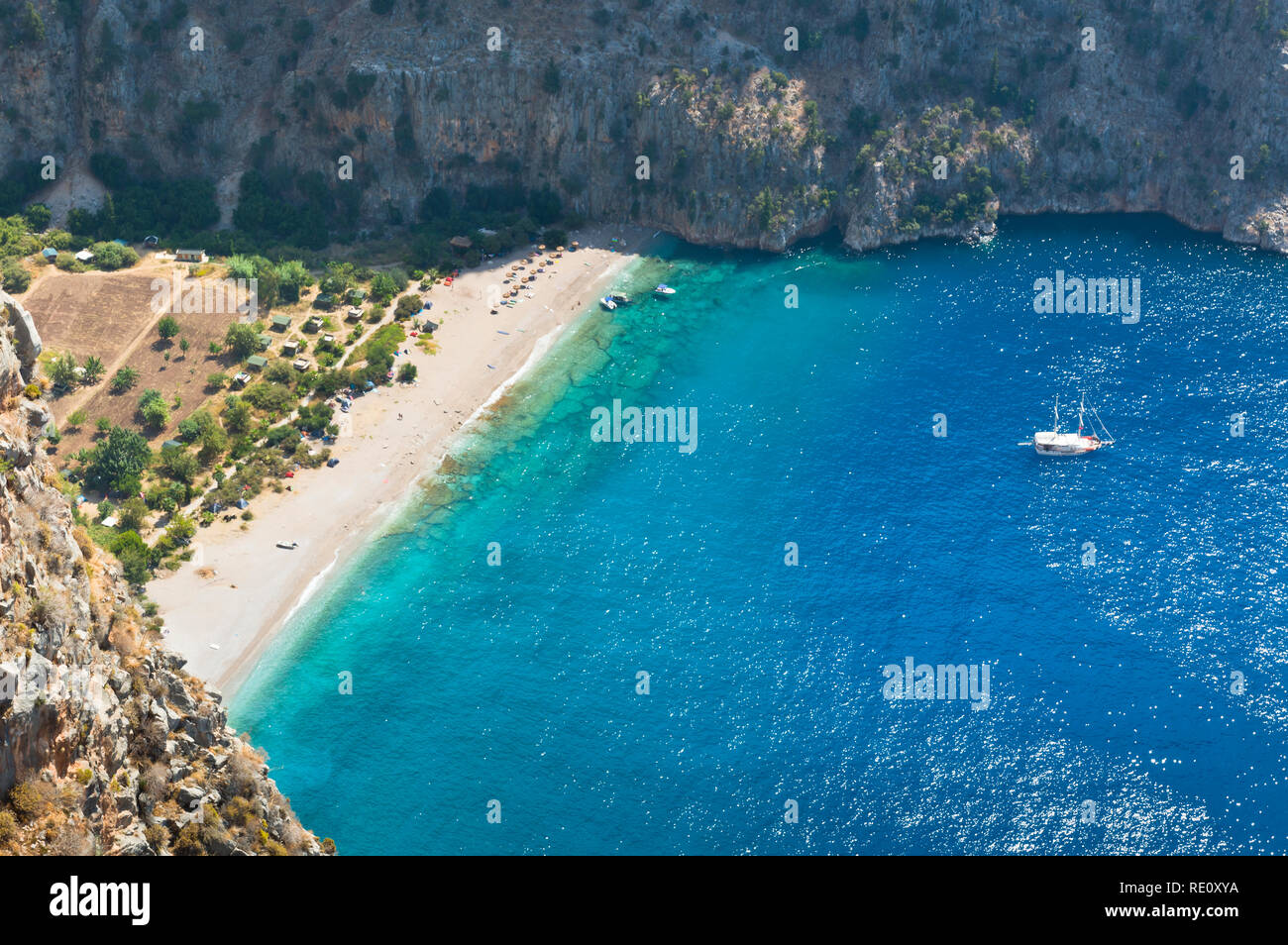 Butterfly Valley on Fethiye Stock Photo - Alamy