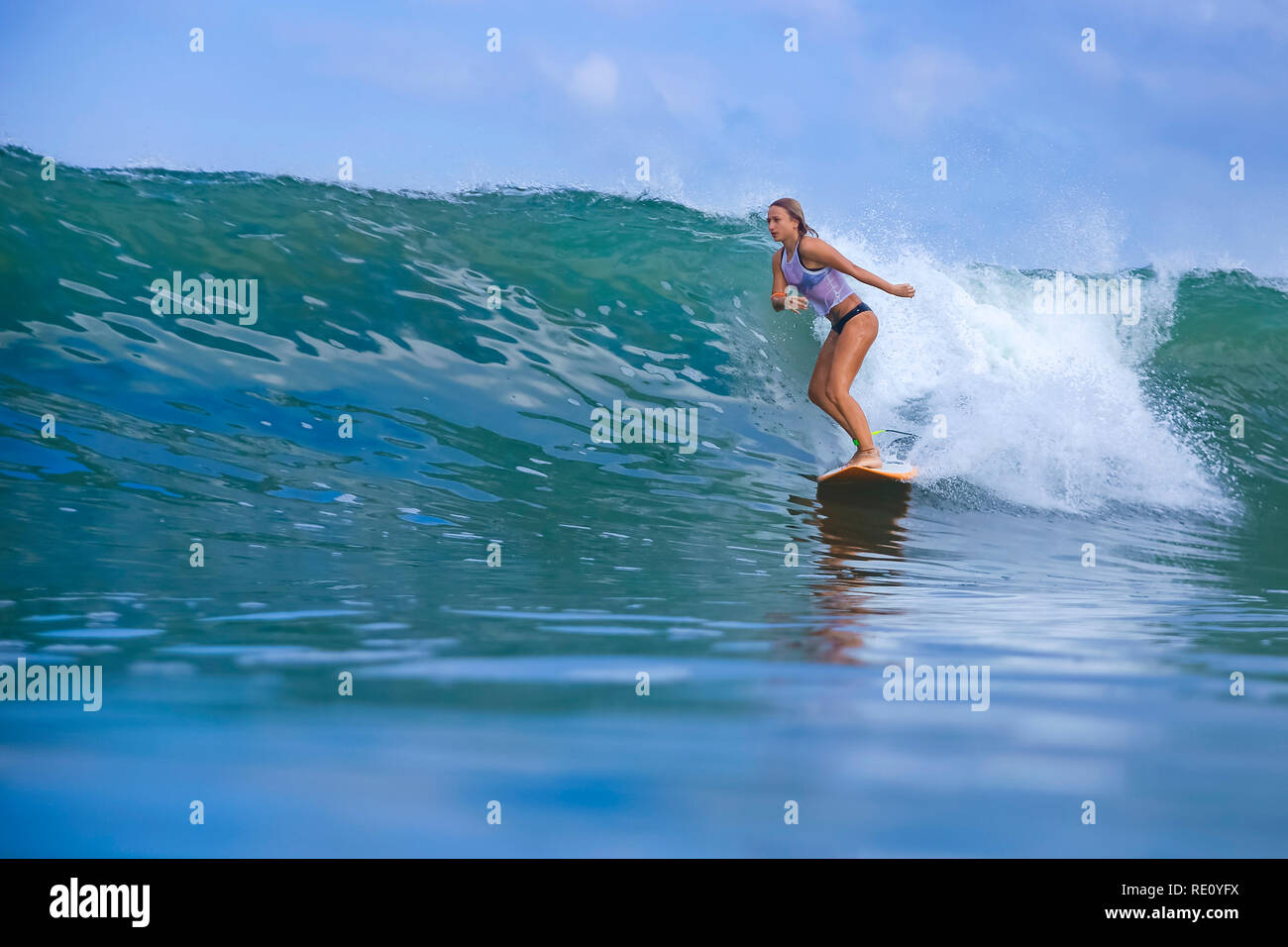 Wave to woman hi-res stock photography and images - Alamy