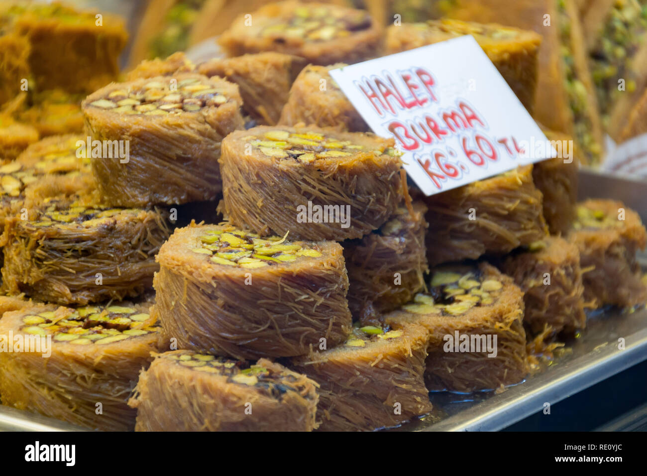 Turkish Sweets, image taken in Istanbul, Turkey Stock Photo - Alamy