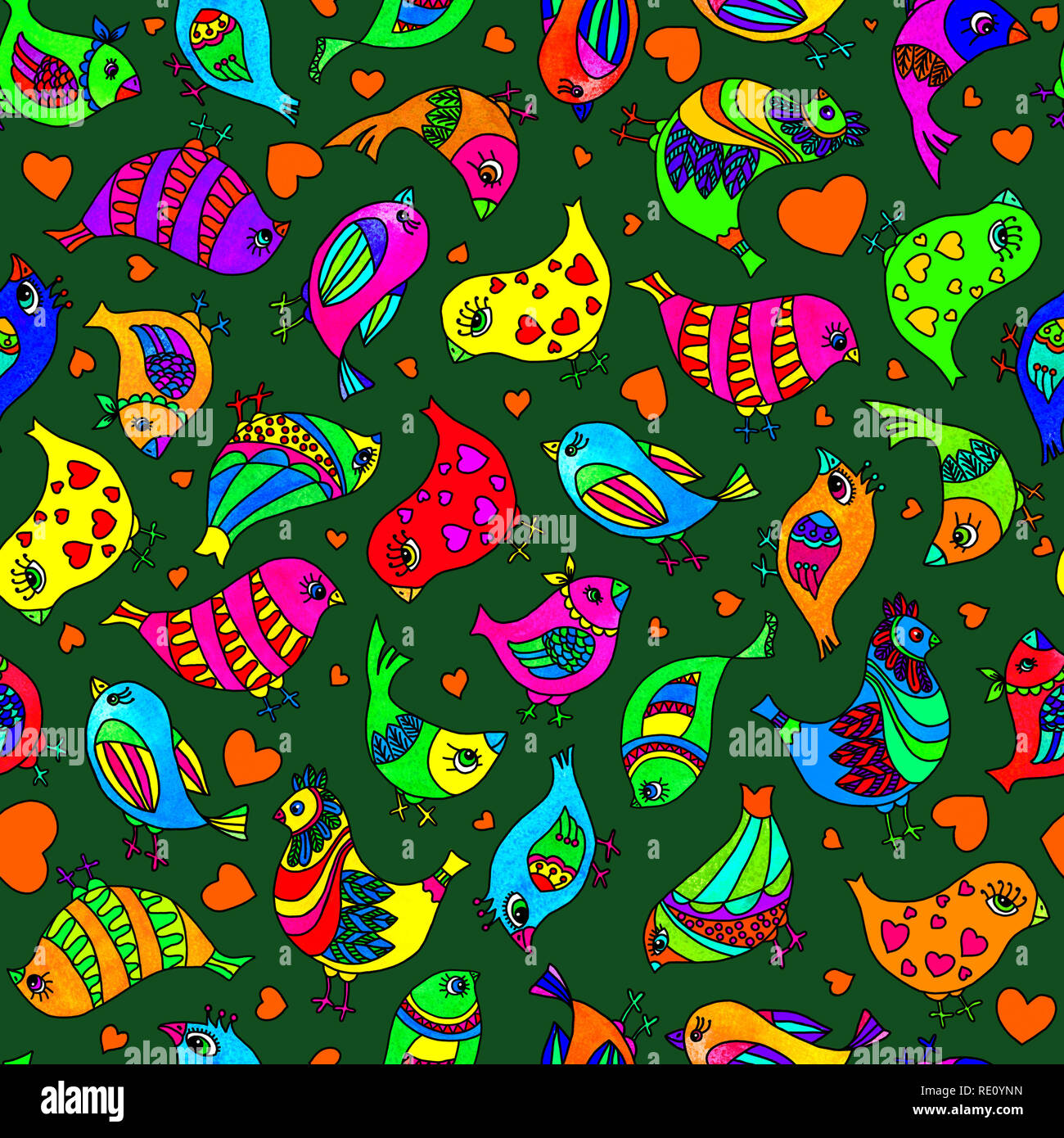 Parrot watercolor artwork hi-res stock photography and images - Alamy