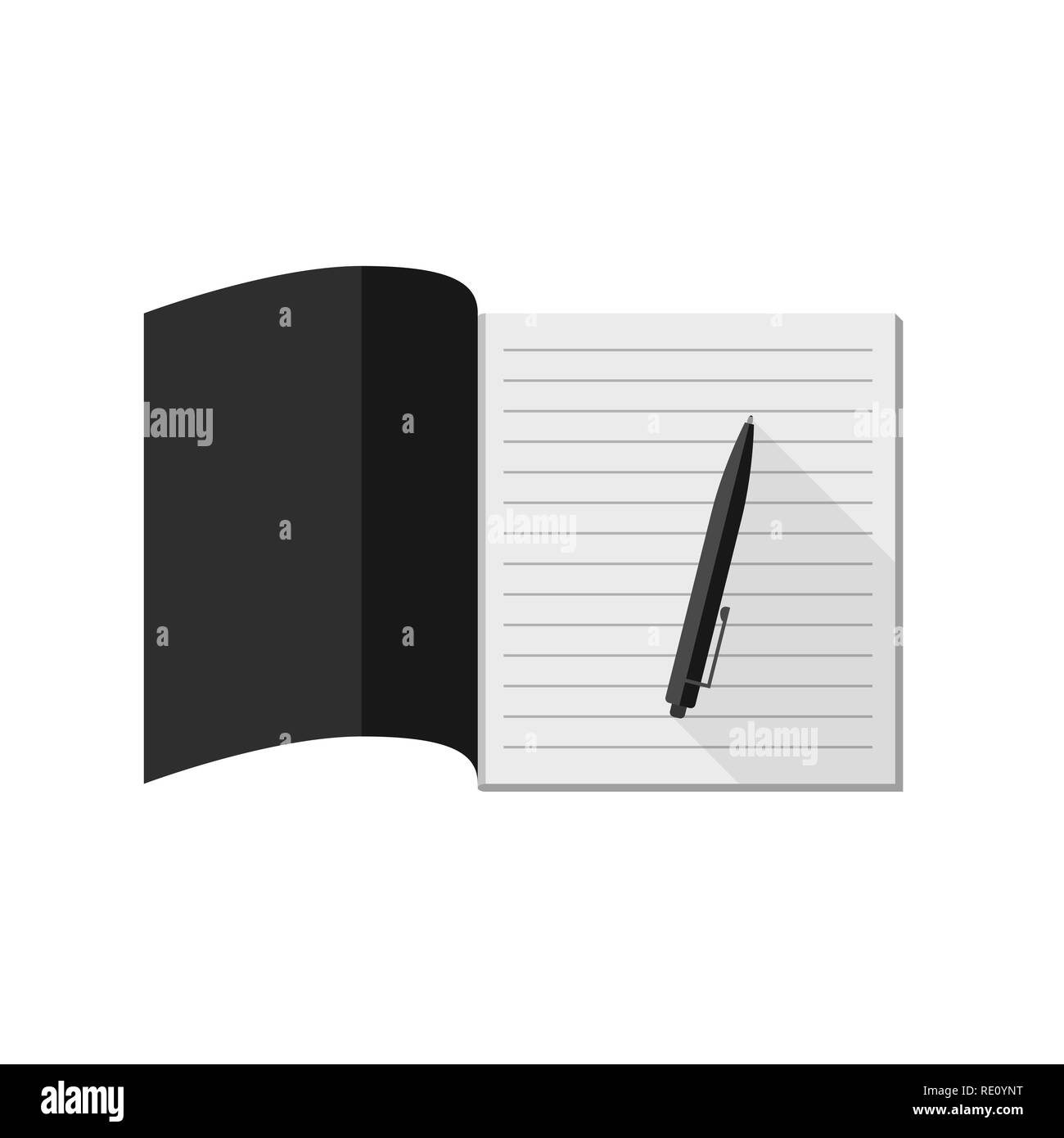 Notebook with pencil Stock Vector Image & Art - Alamy