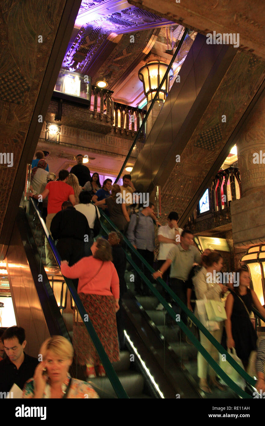 When entering the ancient Egypt themed escalator hall at Harrods ...