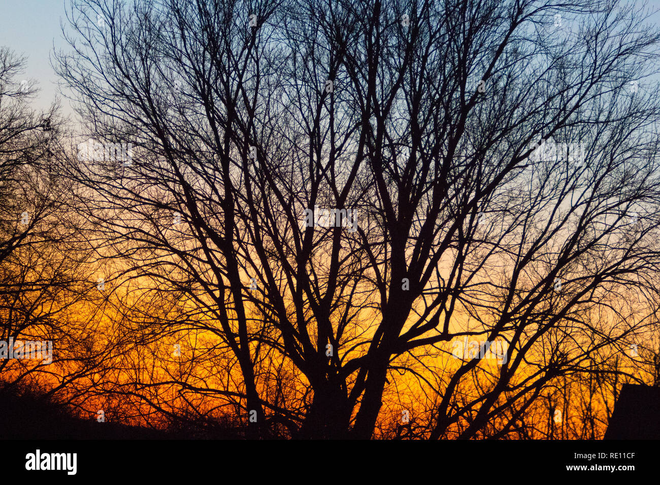 Winter Sunset, Ohio Stock Photo - Alamy