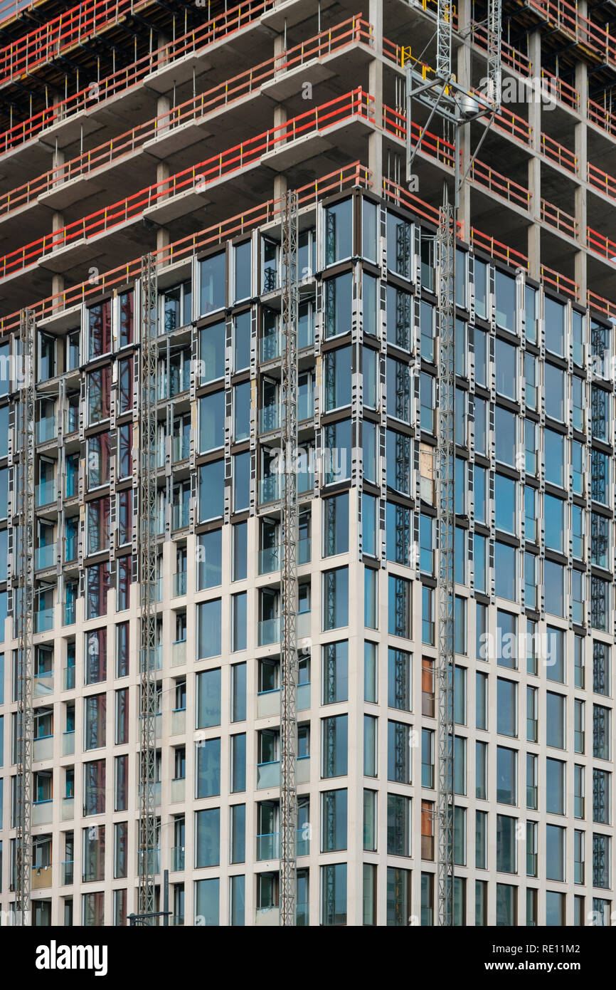 construcion site of skyscraper buulding - real estate development ...