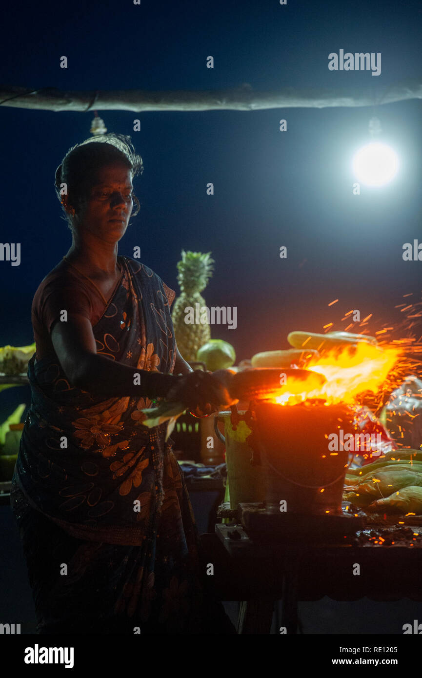 Indian lady cooking hi-res stock photography and images - Alamy