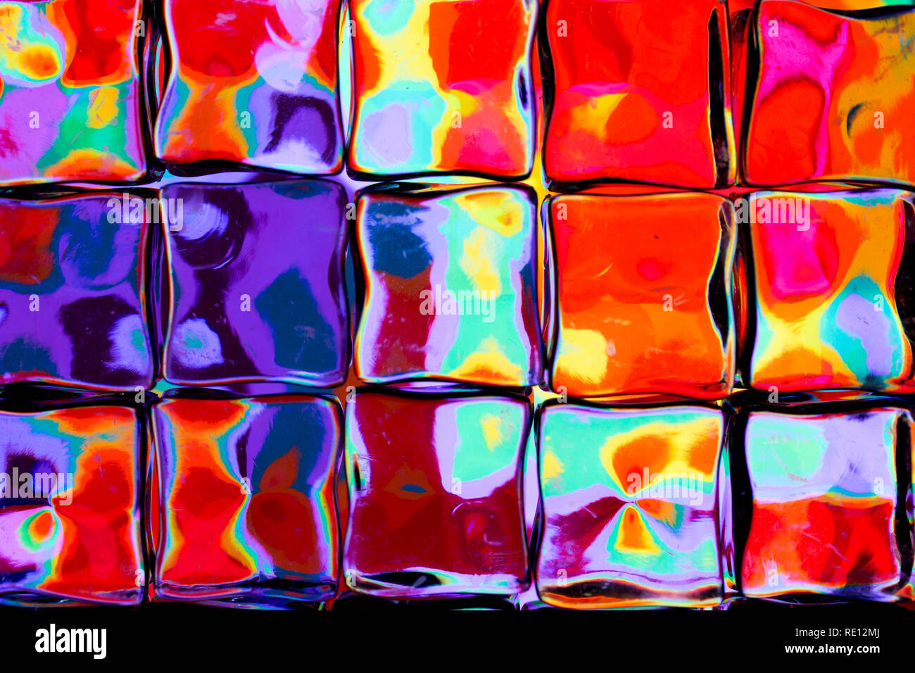 Colorful image distorted through square blocks Stock Photo - Alamy
