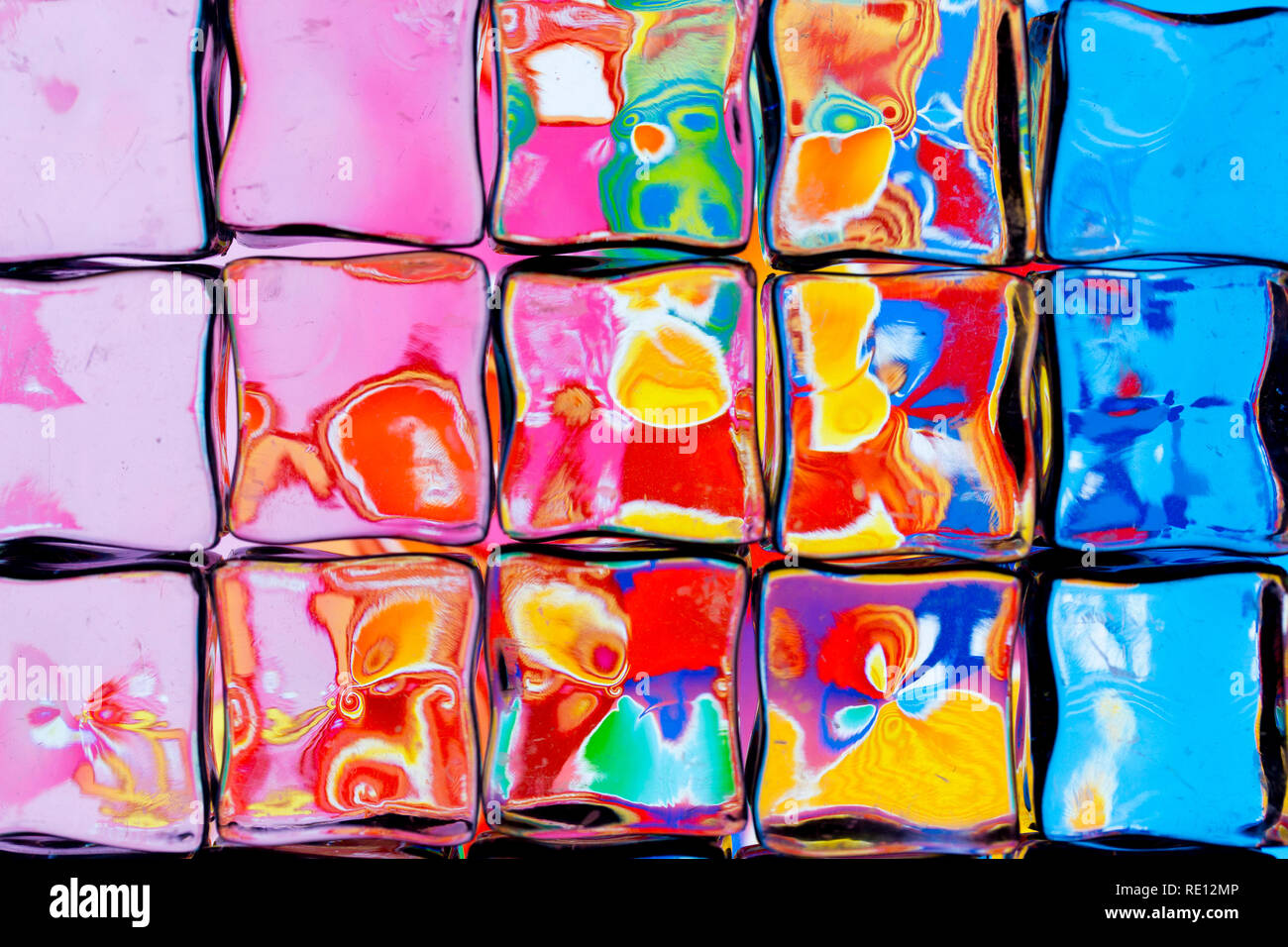 Colorful image distorted through square blocks Stock Photo - Alamy