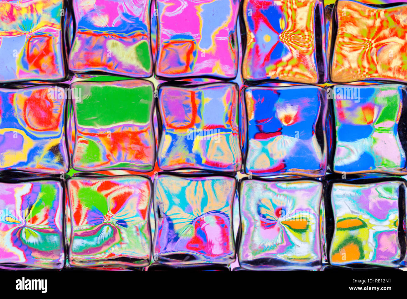 Colorful image distorted through square blocks Stock Photo - Alamy