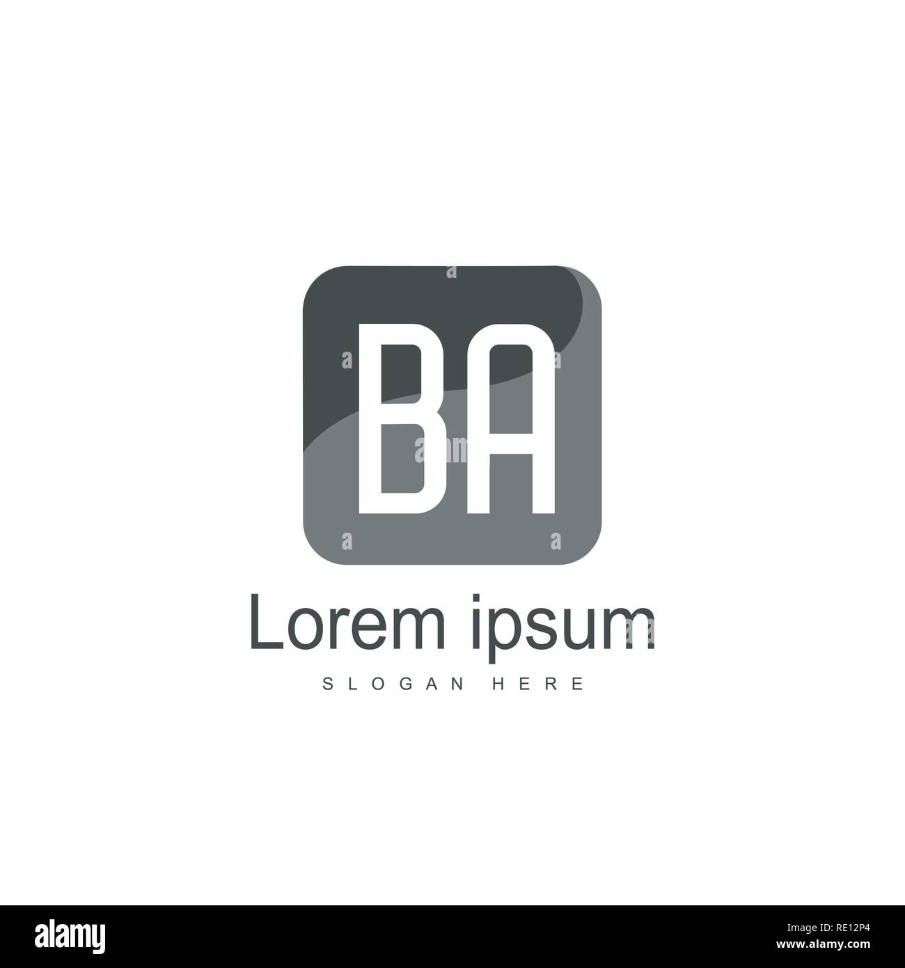 Letter Logo BA Template Vector Design Stock Vector Image & Art - Alamy