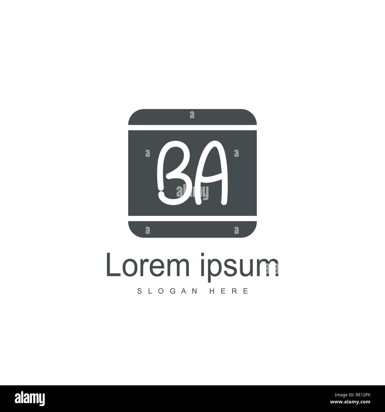 Letter Logo BA Template Vector Design Stock Vector Image & Art - Alamy