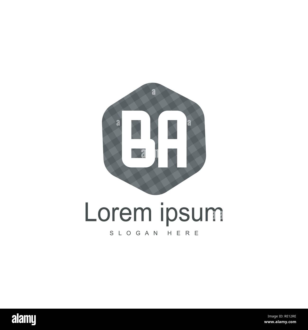 Letter Logo BA Template Vector Design Stock Vector Image & Art - Alamy