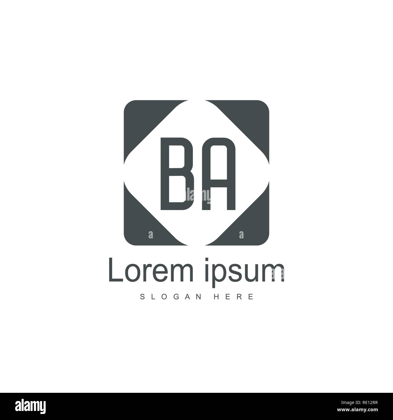 Letter Logo BA Template Vector Design Stock Vector Image & Art - Alamy
