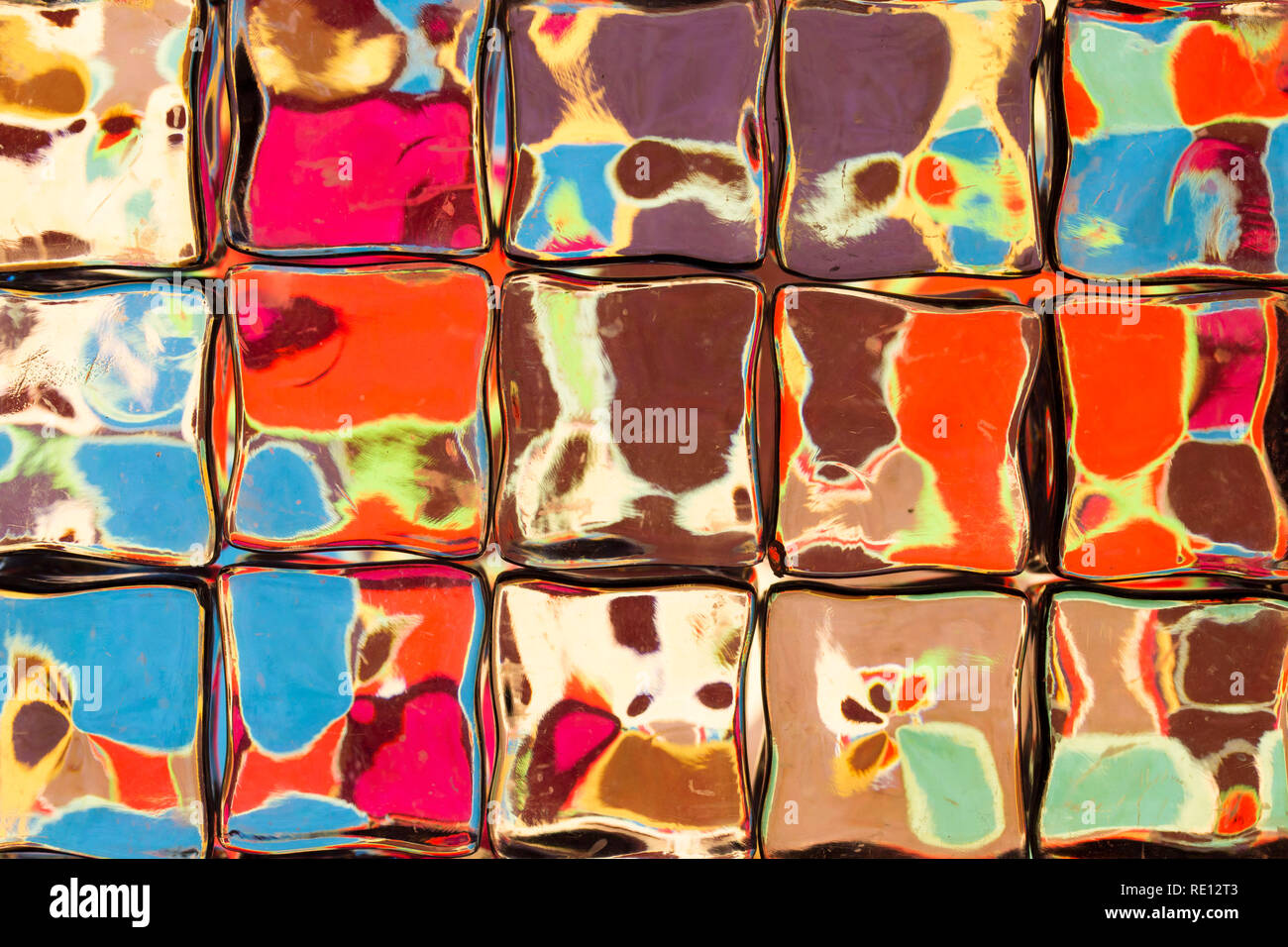 Colorful image distorted through square blocks Stock Photo - Alamy