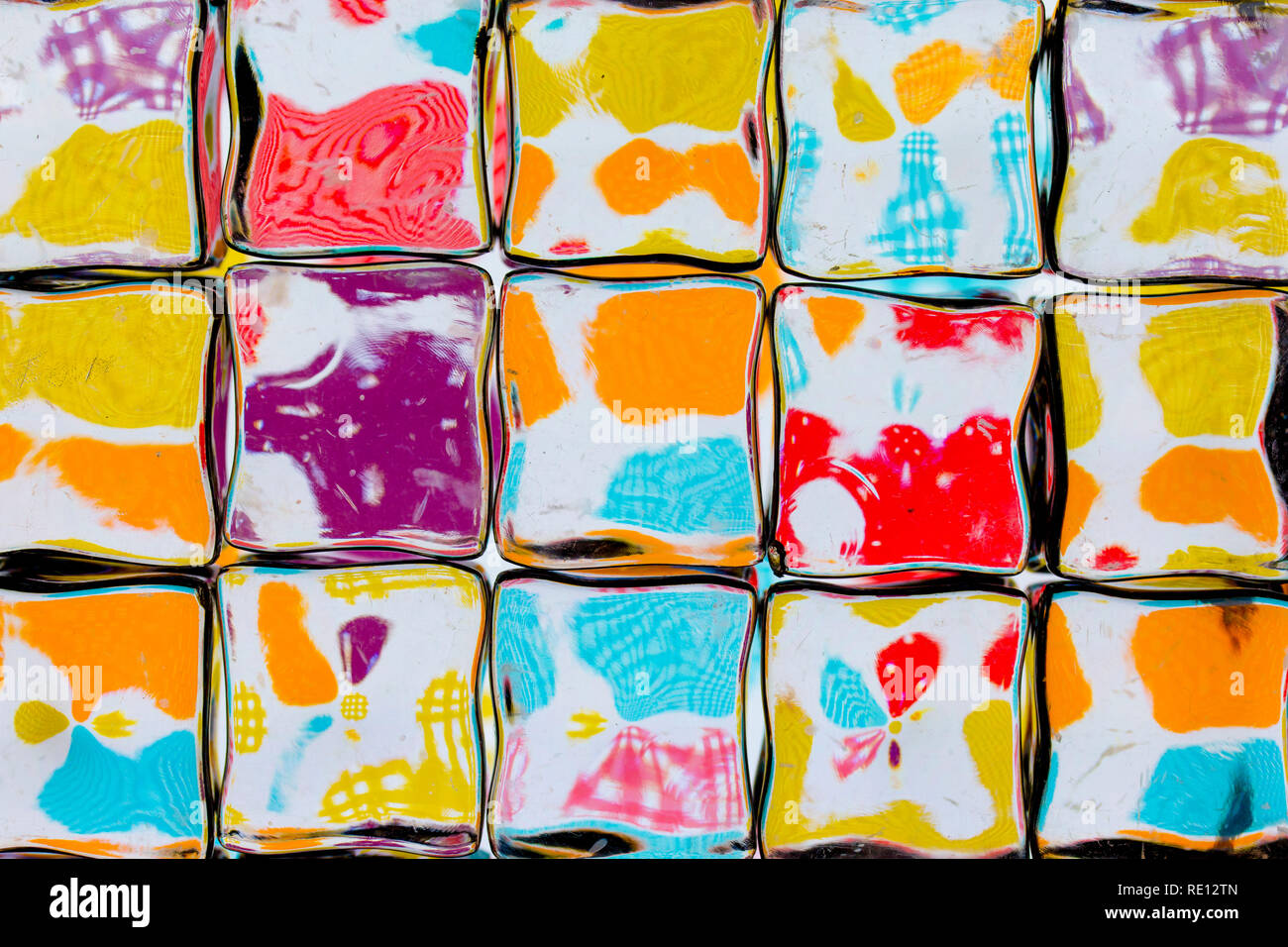 Colorful image distorted through square blocks Stock Photo - Alamy