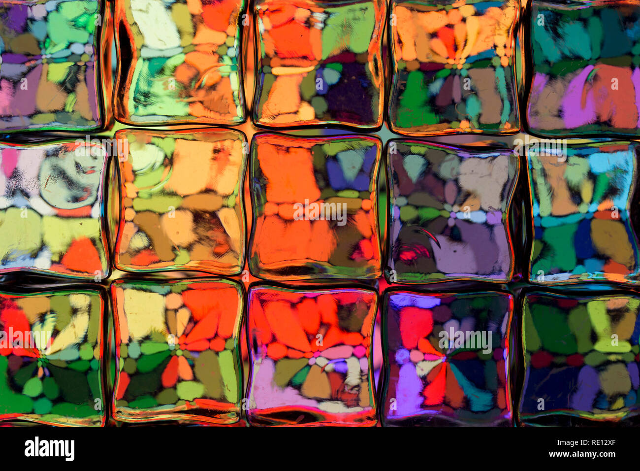 Colorful image distorted through square blocks Stock Photo - Alamy