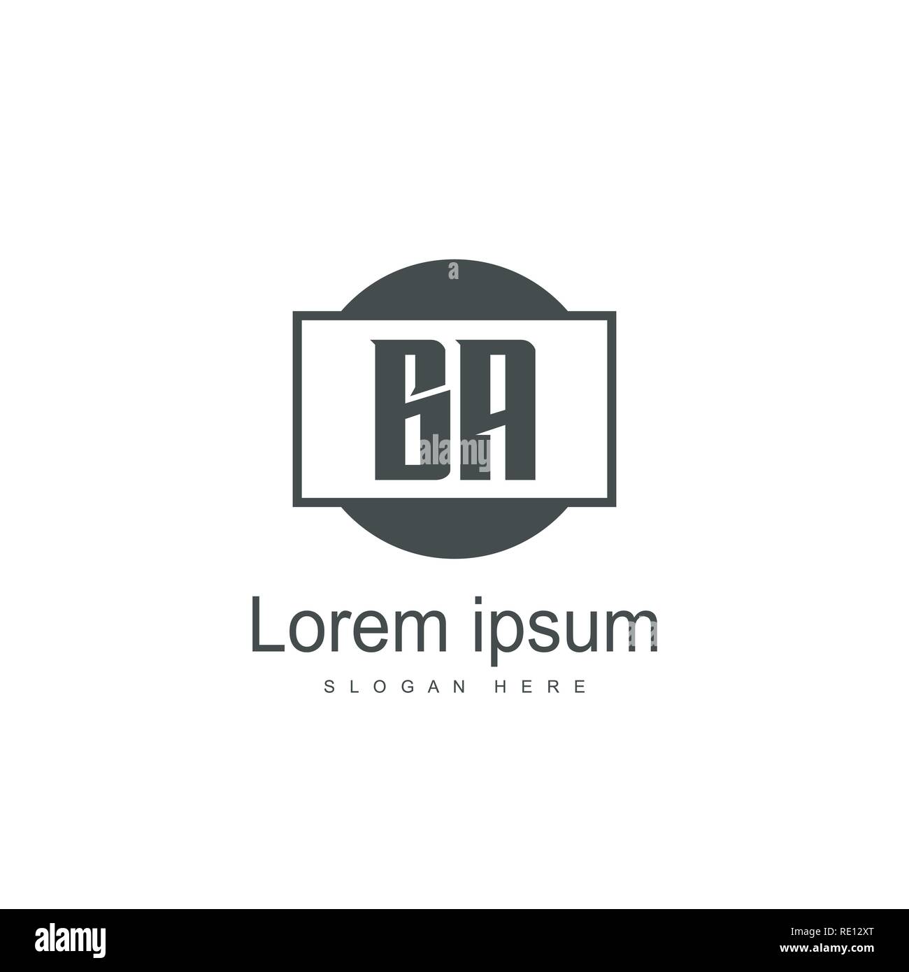 Letter Logo BA Template Vector Design Stock Vector Image & Art - Alamy