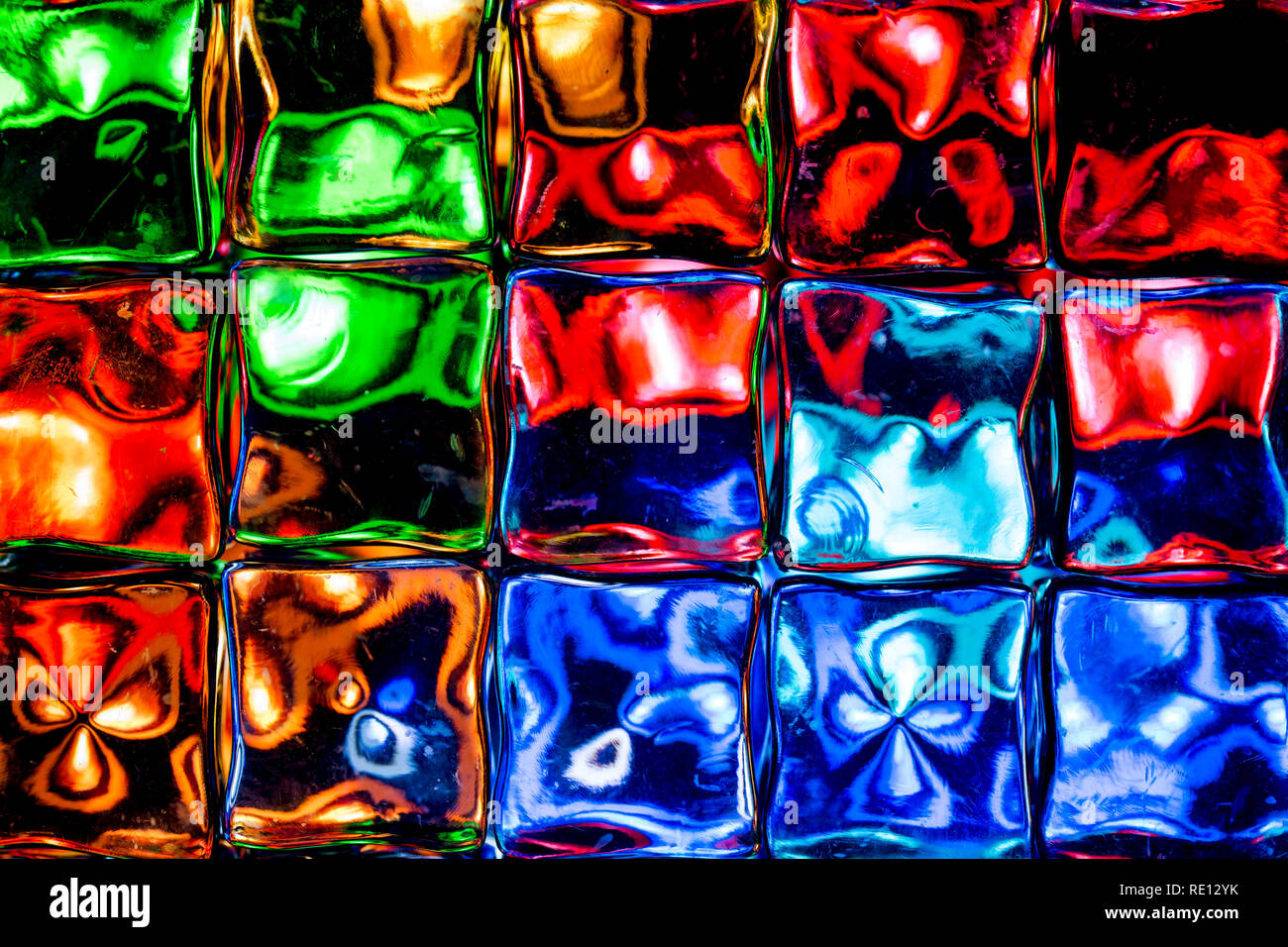 Colorful image distorted through square blocks Stock Photo - Alamy