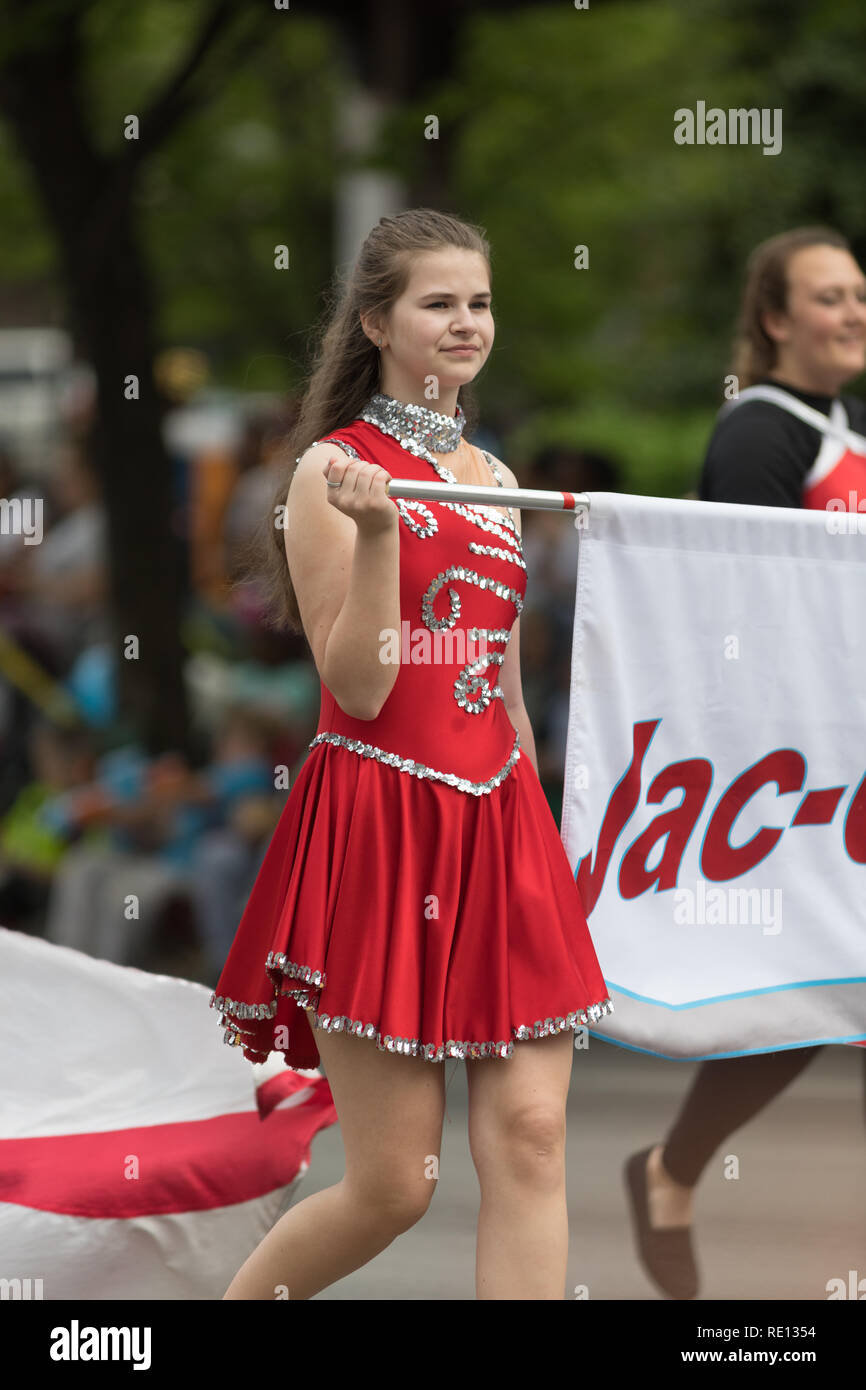 Louisville, Kentucky, USA - May 03, 2018: The Pegasus Parade, Members ...