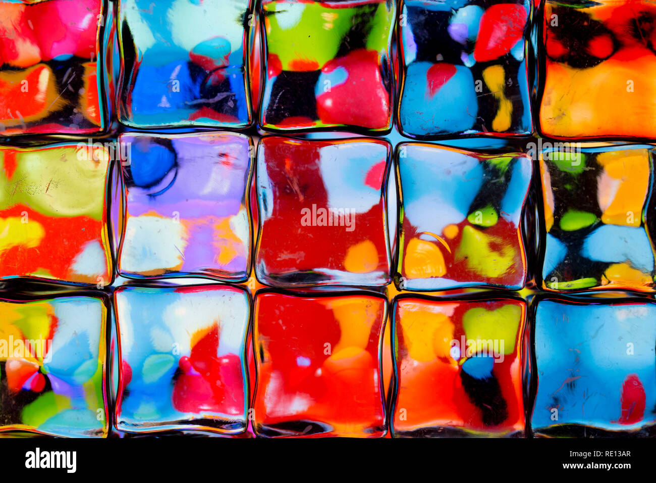 Colorful image distorted through square blocks Stock Photo - Alamy