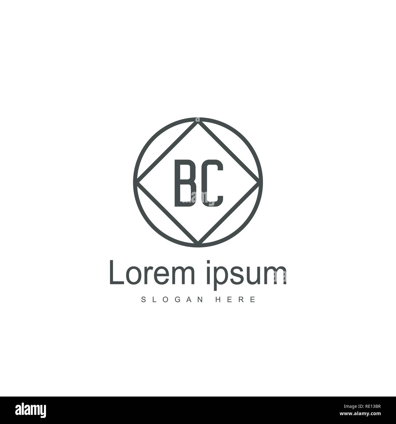Letter Logo BC Template Vector Design Stock Vector Image & Art - Alamy