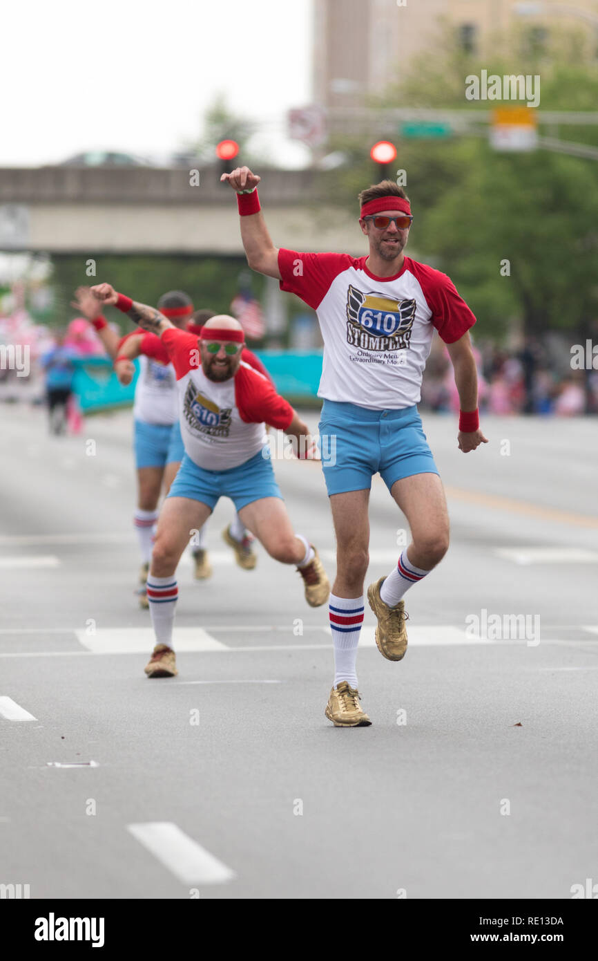 Louisville, Kentucky, USA - May 03, 2018: The Pegasus Parade, Members ...